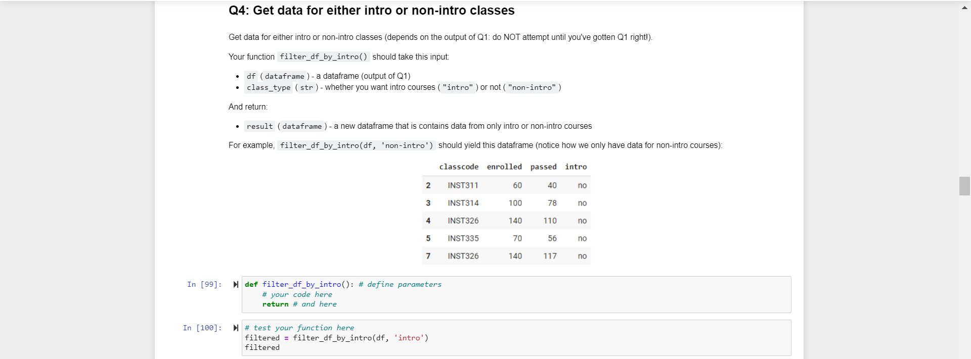 Q1a: Create a dataframe from a list of dictionaries | Chegg.com