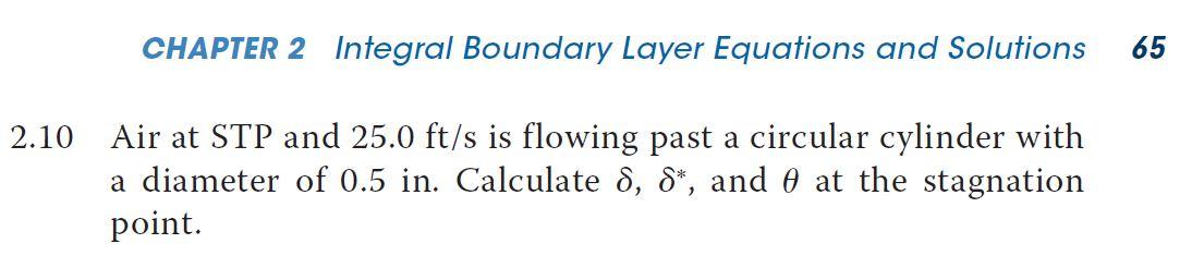 Solved CHAPTER 2 Integral Boundary Layer Equations and | Chegg.com