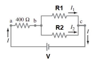 Solved considering that V = 12 V, R1 = 100 and R2 = 300 The | Chegg.com