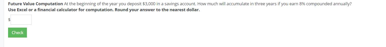 Solved Future Value Computation At the beginning of the year | Chegg.com