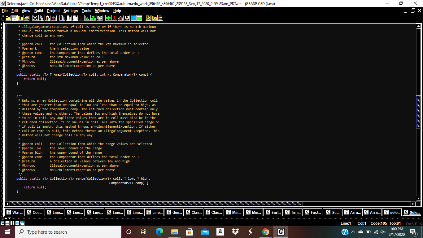 Solved Collection Selector Problem Overview This assignment | Chegg.com