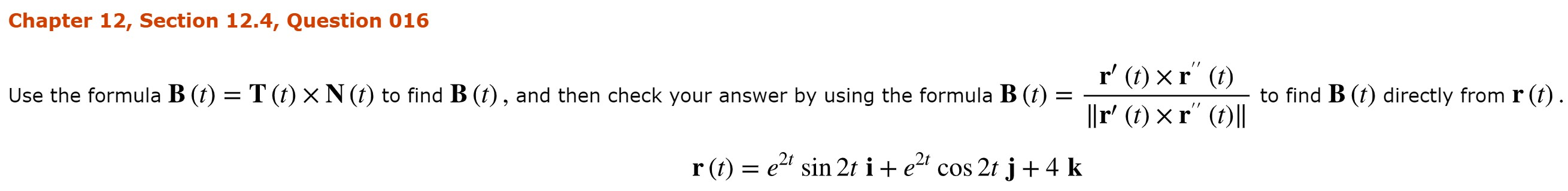 Solved Chapter 12, Section 12.4, Question 016 Use the | Chegg.com