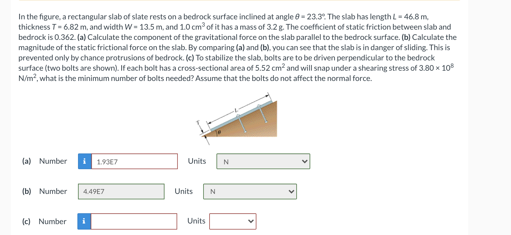 Solved In the figure, a rectangular slab of slate rests on a | Chegg.com
