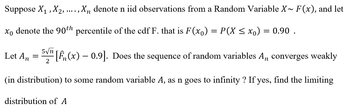 Solved Suppose X1,X2,…,Xn denote n iid observations from a | Chegg.com