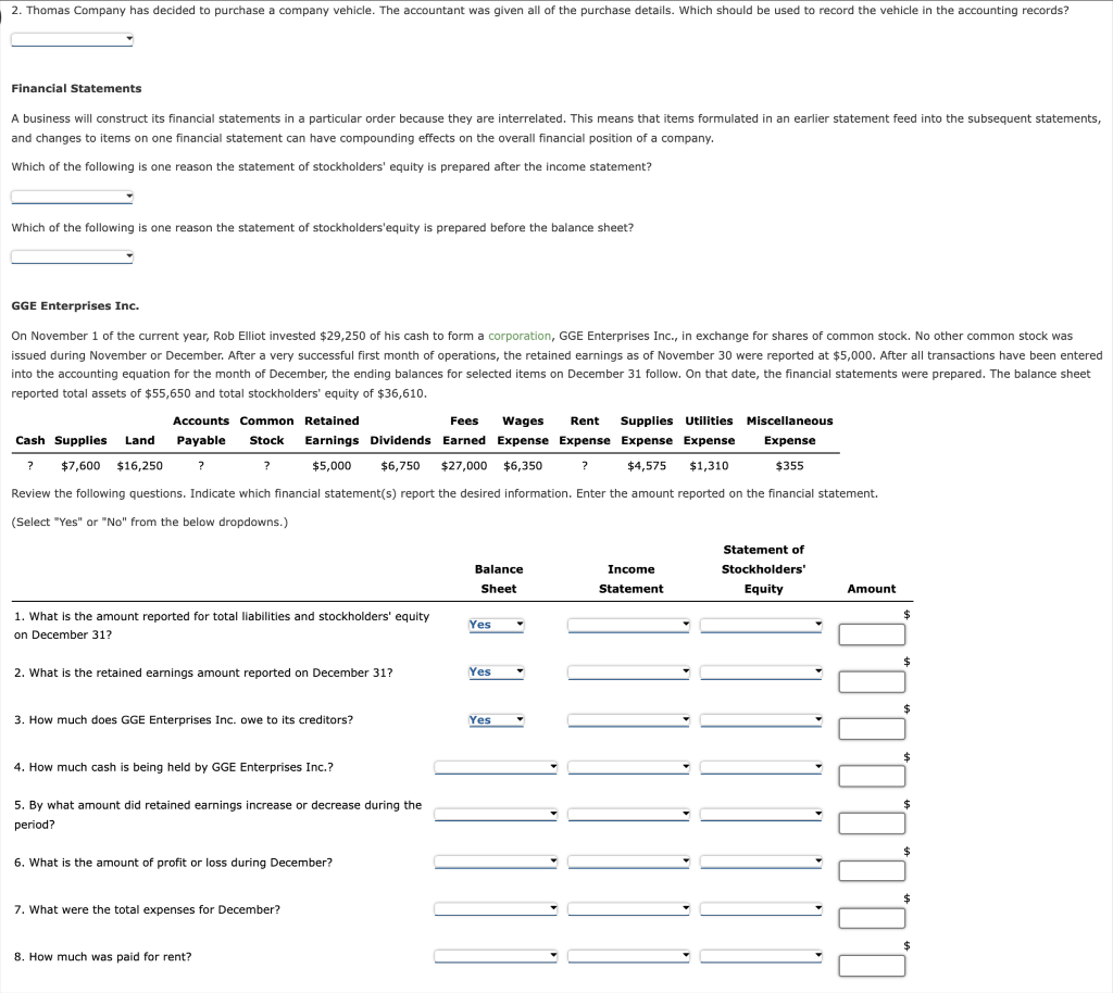 Solved Mastery Problem: Introduction to Accounting and | Chegg.com