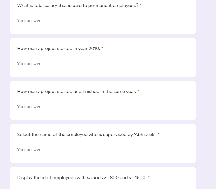 Solved Employee Empid EmpName Department Contact No Emailid | Chegg.com