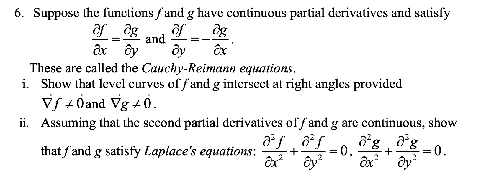 Solved = 6. Suppose the functions f and g have continuous | Chegg.com