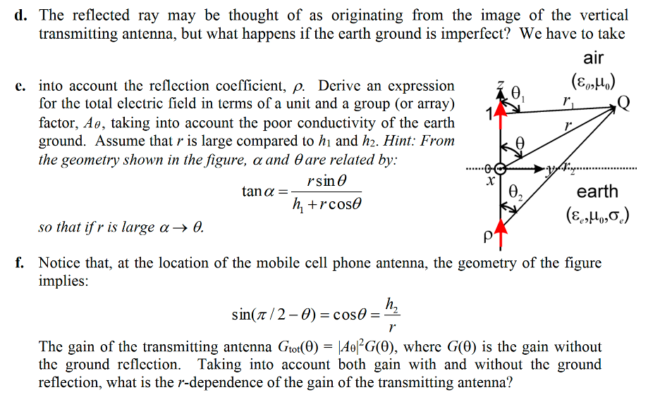 Solved Fresnel coefficients and multi-path communications. | Chegg.com