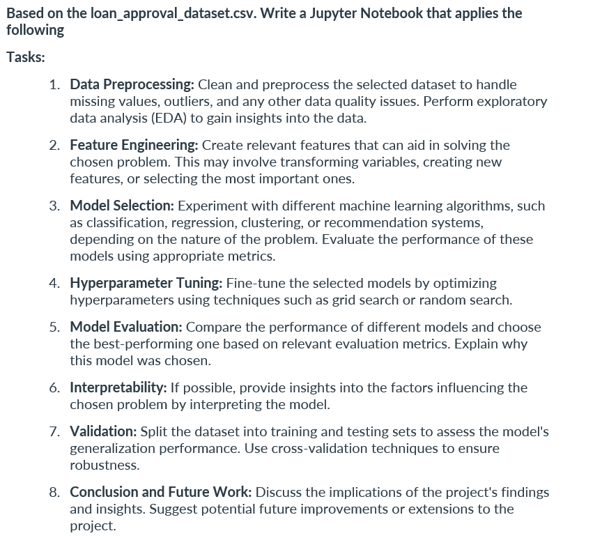 Solved owing 1. Data Preprocessing: Clean and preprocess the | Chegg.com