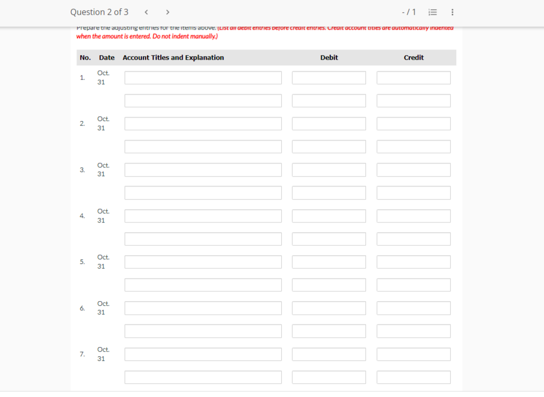 Solved Current Attempt in Progress The ledger of Blossom | Chegg.com
