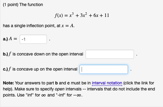 Solved The function f(x)=x3+3x2+6x+11 has a single | Chegg.com