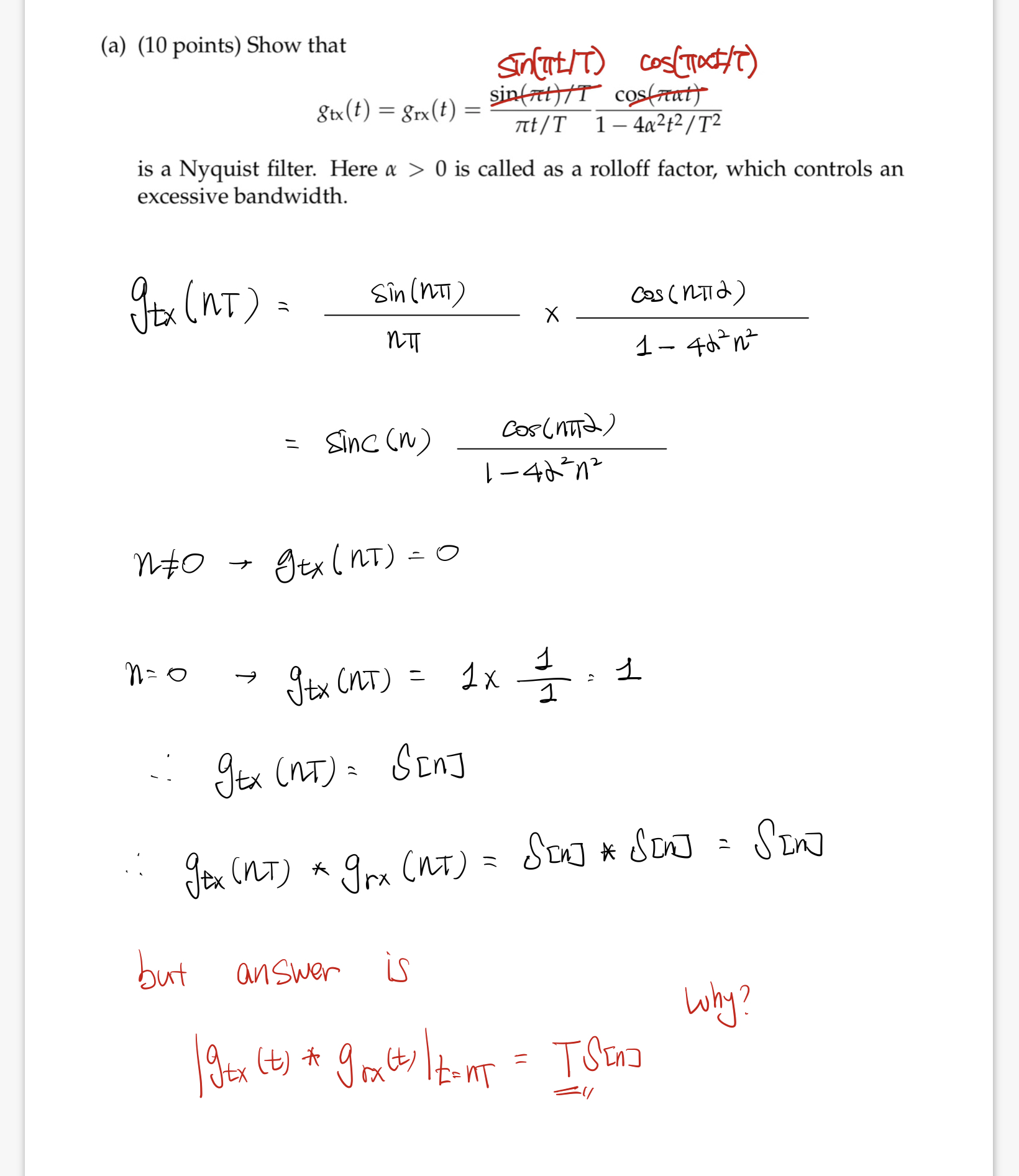Solved (a) (10 points) Show that | Chegg.com