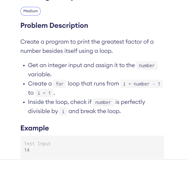 Solved Problem Description Create a program to print the | Chegg.com