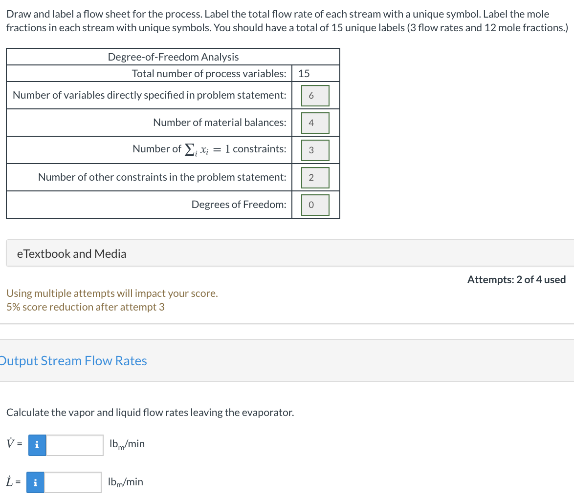 Draw and label a flow sheet for the process. Label | Chegg.com