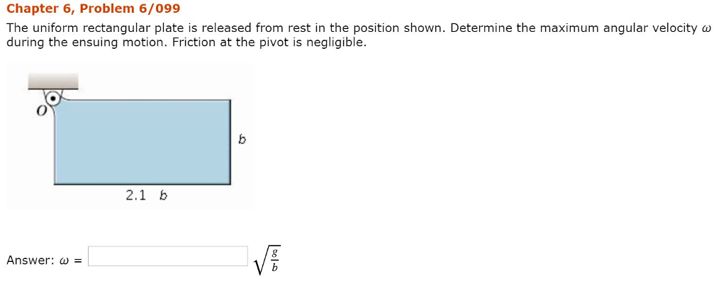 Solved Chapter 6, Problem 6/099 The uniform rectangular | Chegg.com