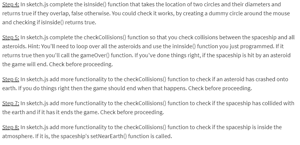 Solved //checks collisions between all types of | Chegg.com