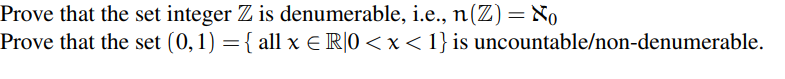 Solved Prove that the set integer Z is denumerable, i.e., | Chegg.com