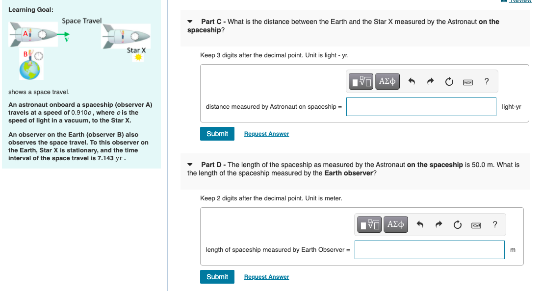Solved Review Learning Goal: Space Travel Ai An astronaut | Chegg.com