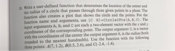 Solved Write a user-defined function that determines the | Chegg.com