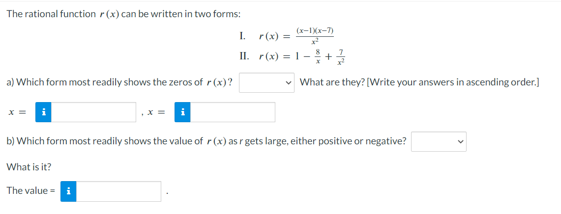 Solved The rational function r(x) can be written in two | Chegg.com
