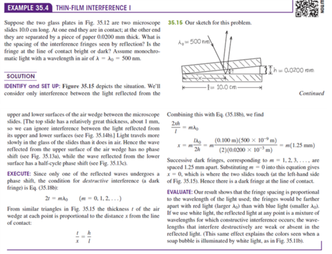 Solved Two flat plates of glass with parallel faces are on a | Chegg.com