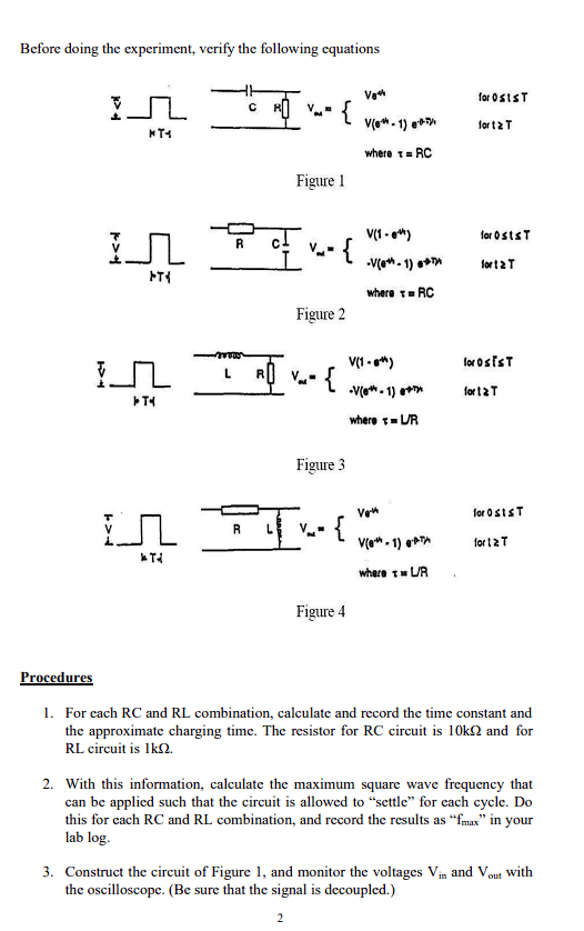 Solved Before doing the experiment, verify the following | Chegg.com