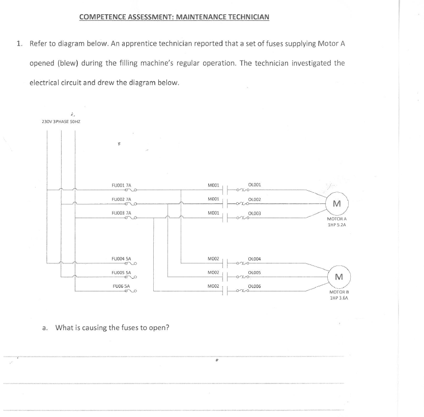 Solved COMPETENCE ASSESSMENT: MAINTENANCE TECHNICIANRefer to | Chegg.com