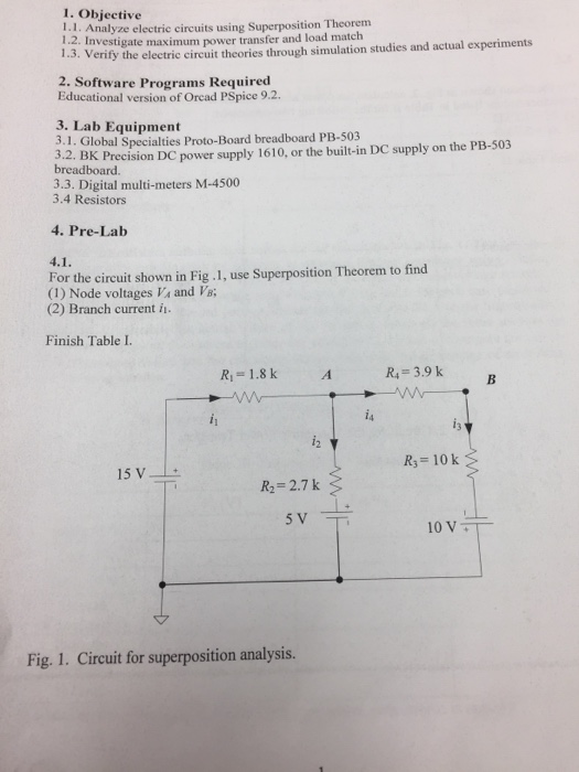 Solved 1. Objective Theorem 1.1. Analyze electric circuits | Chegg.com