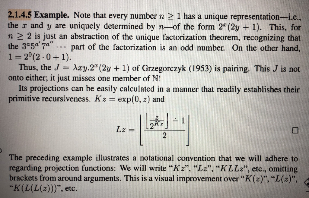 .. 2.1.4.5 Example. Note that every number n > 1 has | Chegg.com