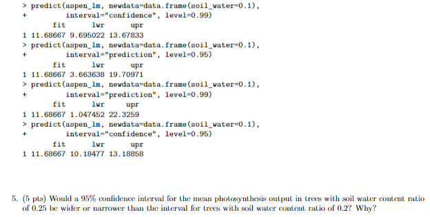 Solved Residual standard error: 3.96 on 79 degrees of | Chegg.com