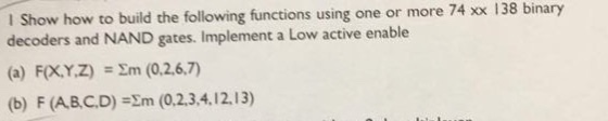 Solved i show how to build the following functions using one | Chegg.com