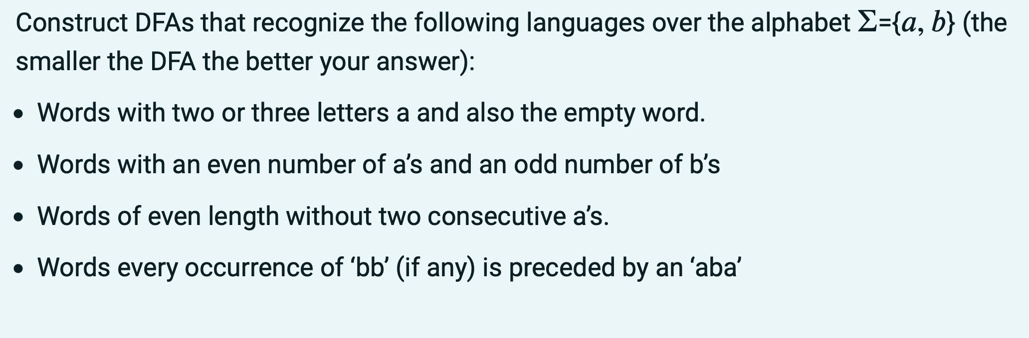 Solved Design NFA for the following languages: - Set of all | Chegg.com