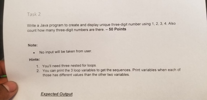Solved Task 2 Write a Java program to create and display | Chegg.com