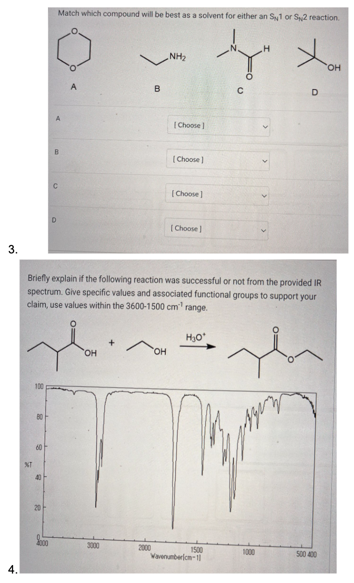 Solved Match which compound will be best as a solvent for | Chegg.com