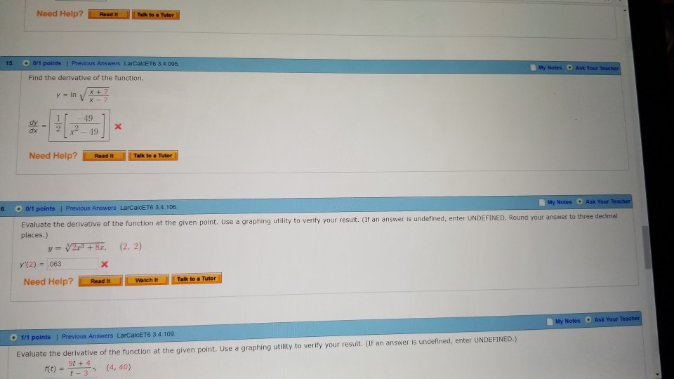 Solved 13. 0/1 points | Previous Answers LarCalcET6 3.5.057 | Chegg.com Solved 13. 0/1 points | Previous Answers LarCalcET6 3.5.057 | Chegg.com