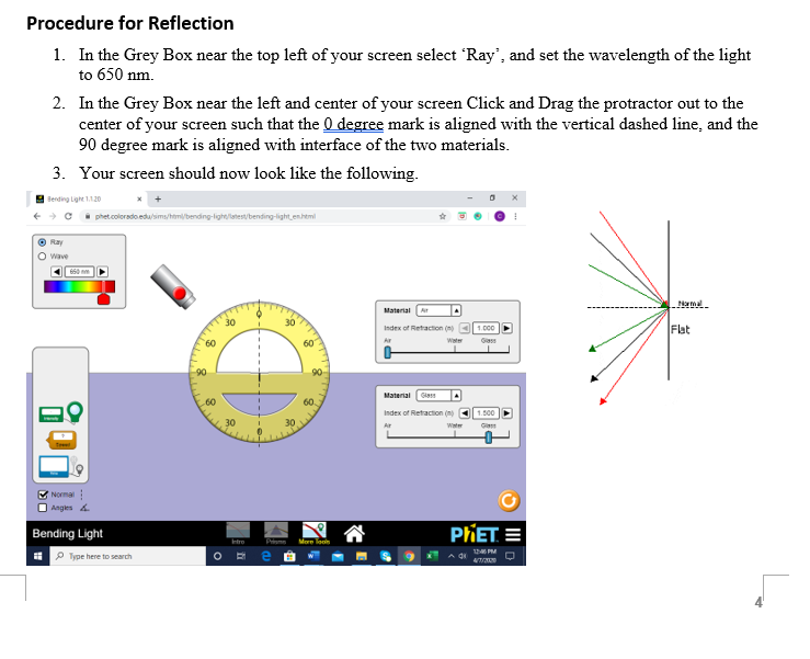 Solved Procedure for Reflection 1. In the Grey Box near the | Chegg.com