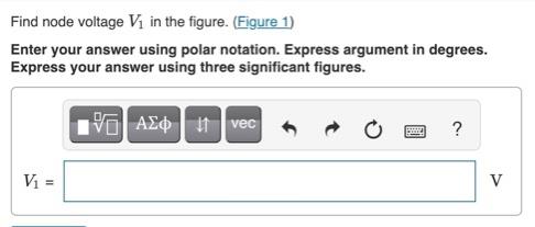 Solved 1 of 1Find node voltage V1 in the figure. (Figure 1 ) | Chegg.com