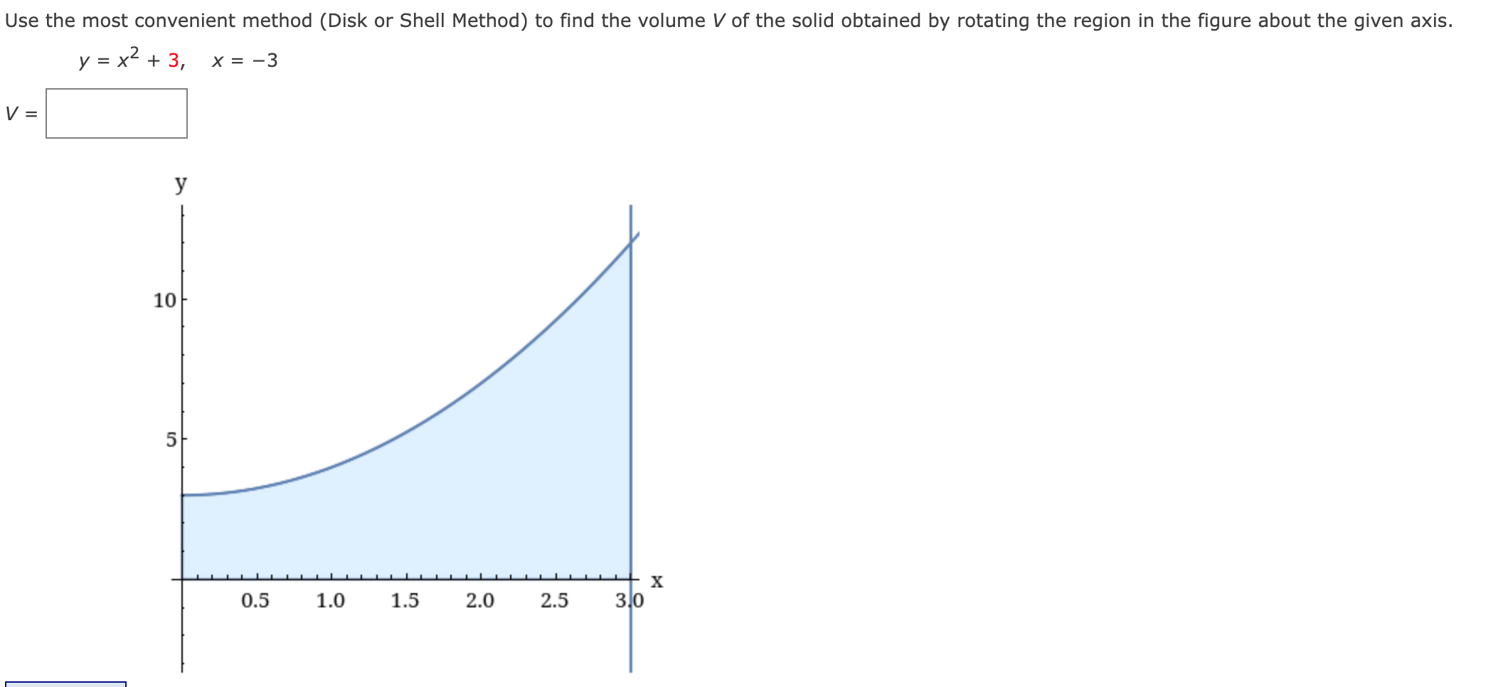 Solved Use the most convenient method (Disk or Shell Method) | Chegg.com