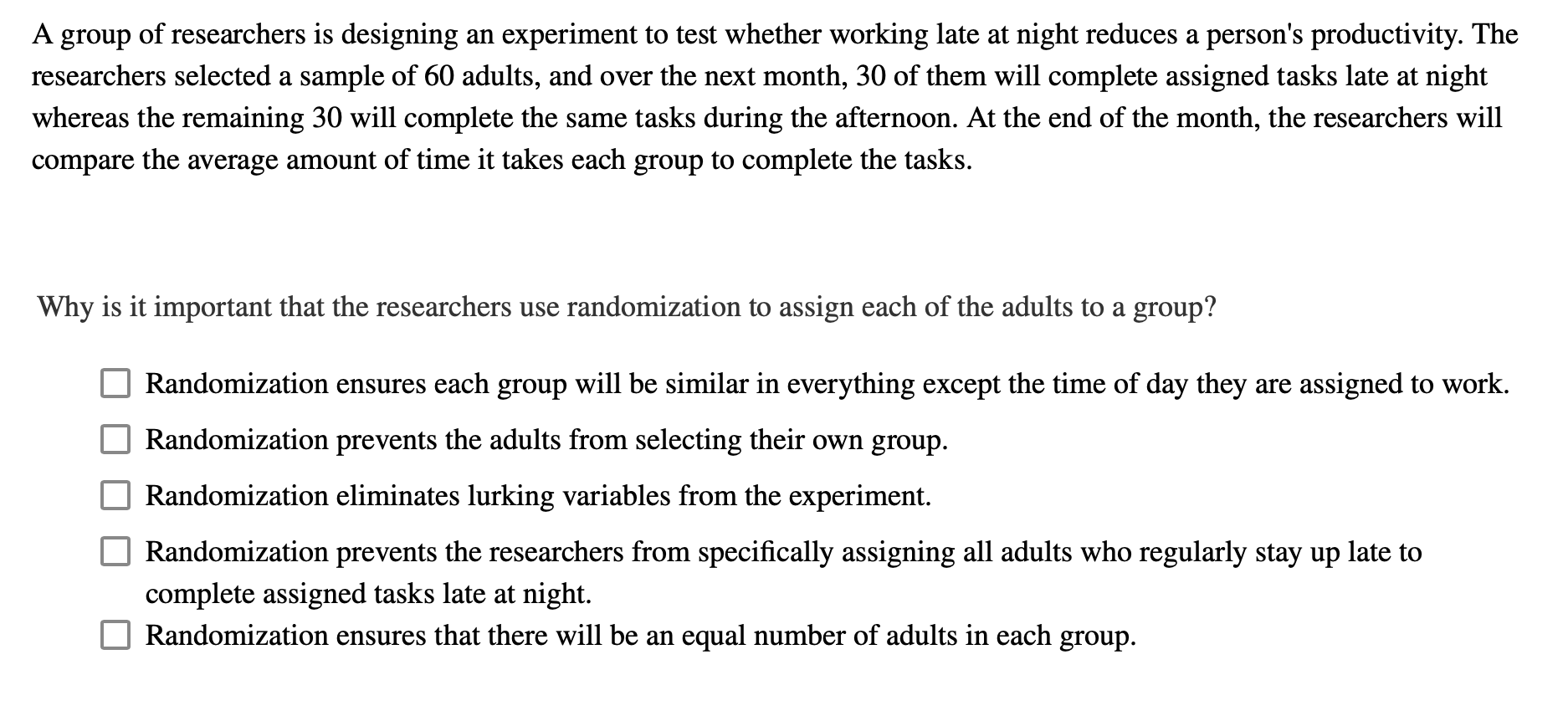 Solved A group of researchers is designing an experiment to | Chegg.com Solved A group of researchers is designing an experiment to | Chegg.com