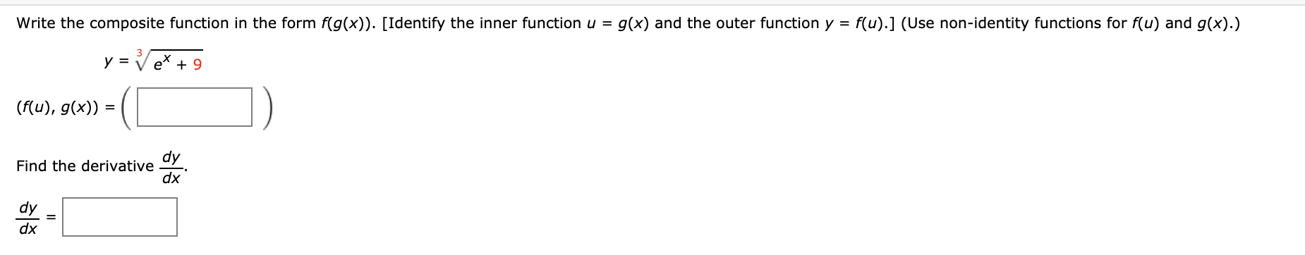 Solved Write the composite function in the form f(g(x)). | Chegg.com