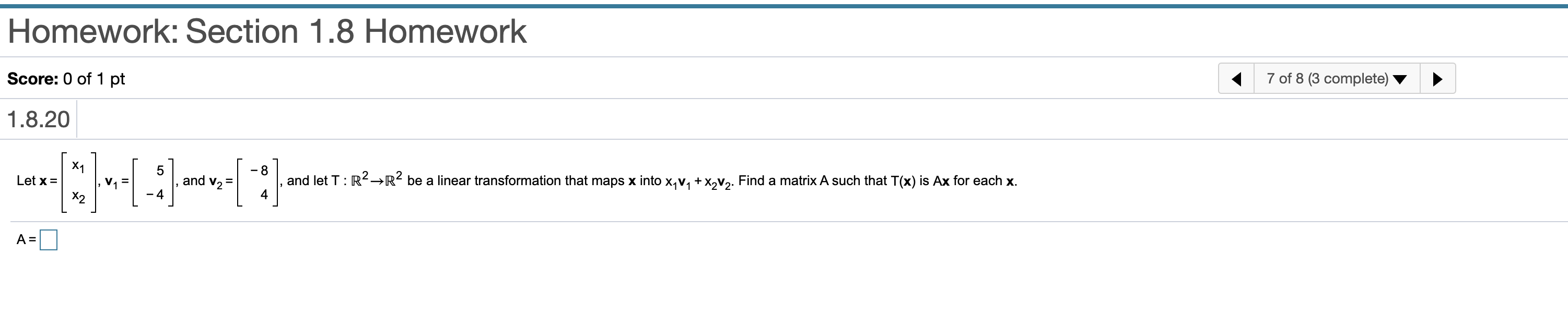 Solved Homework Section 1 8 Homework Score 0 Of 1 Pt 7 Of