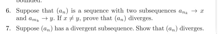 Solved Suppose that (an) is a sequence with two subsequences | Chegg.com