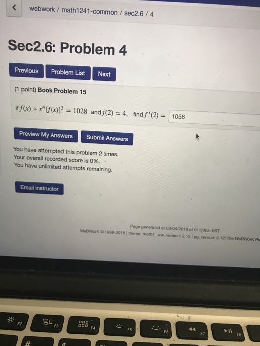 Solved webwork/math1241-common/sec2.6/4 Sec2.6: Problem 4 | Chegg.com