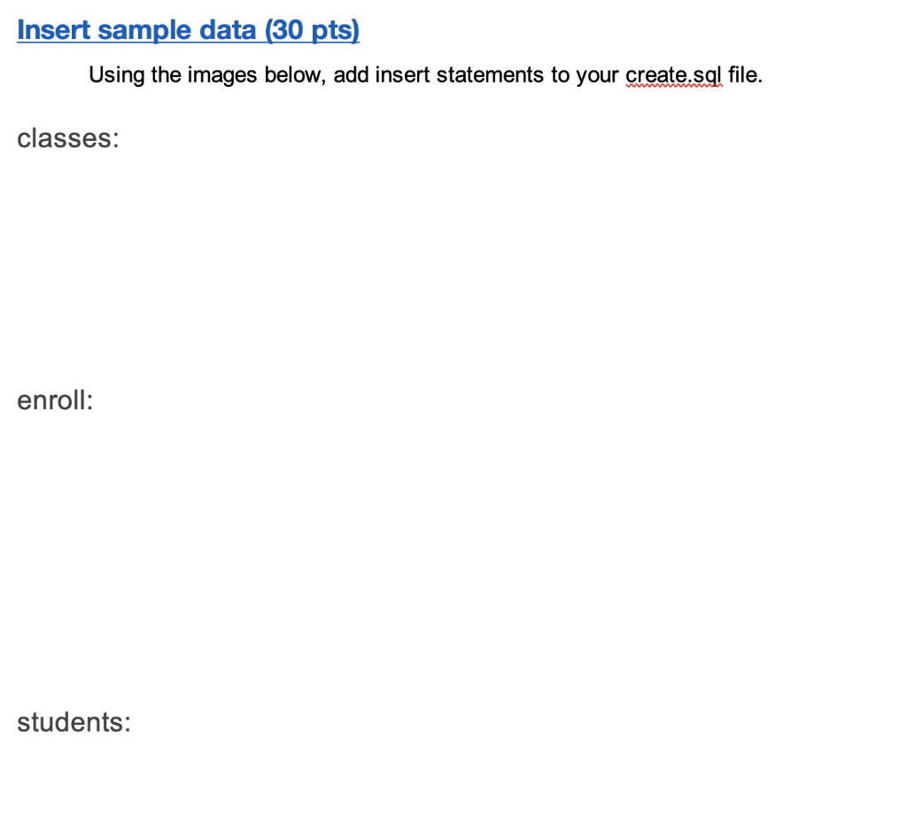 Write a create script (30 pts) Using the ERD pictured | Chegg.com