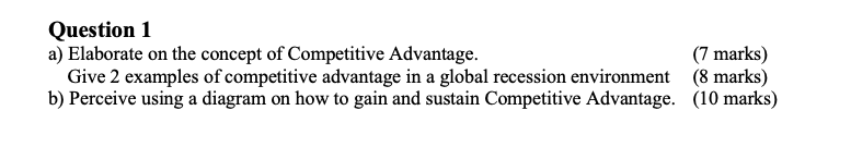 Solved Question 1 a) Elaborate on the concept of Competitive | Chegg.com
