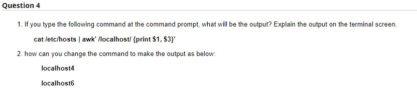 Solved 1. If you type the following command at the command | Chegg.com