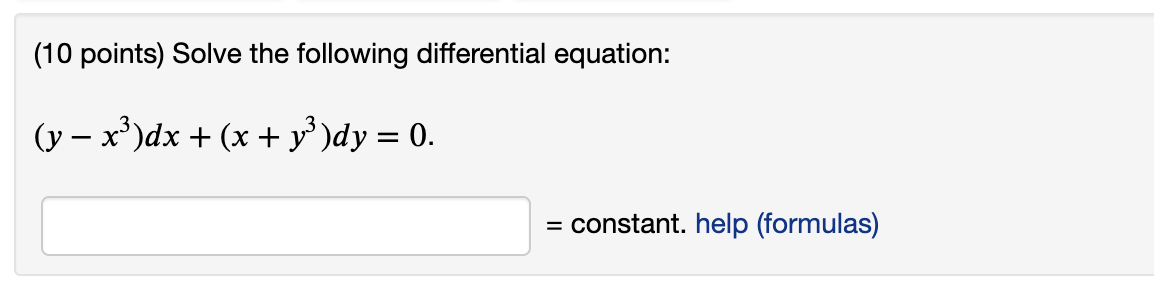 Solved (10 points) Solve the following differential | Chegg.com