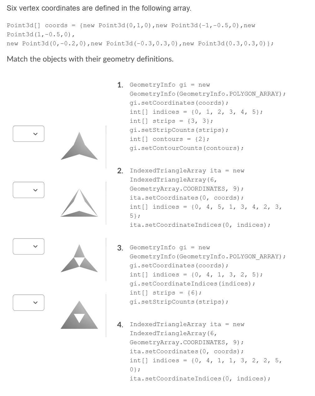Solved Match the right 1, 2, 3, 4 to the left graphics. | Chegg.com