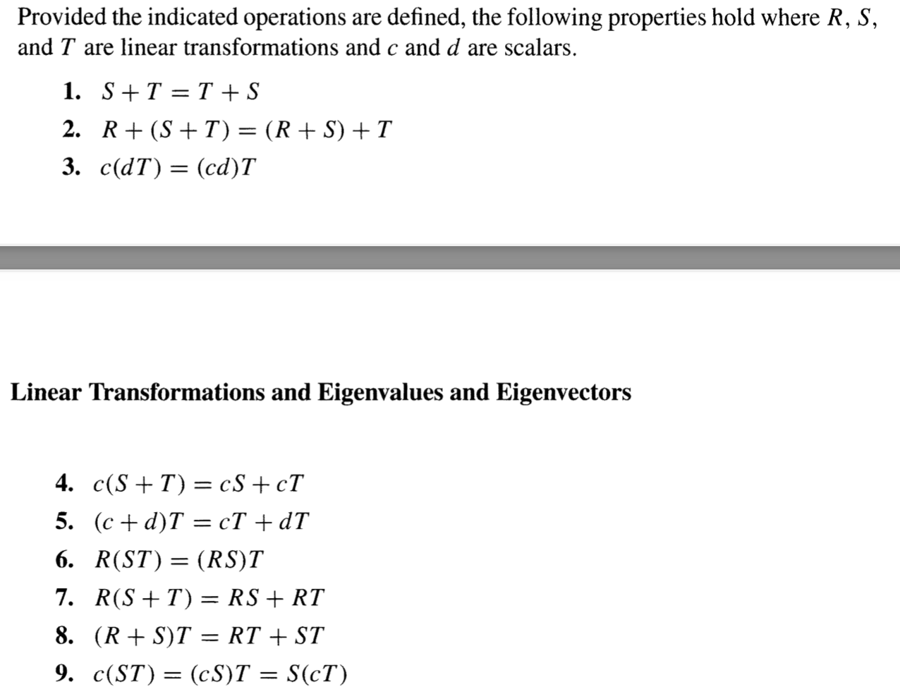 Solved Provided the indicated operations are defined, the | Chegg.com