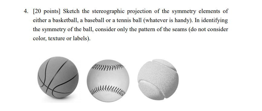 Solved [20 points] Sketch the stereographic projection of | Chegg.com